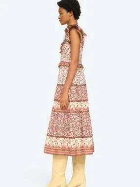 Sea New York | Dresses | Sea New York Ivette Border Print Midi Dress ...